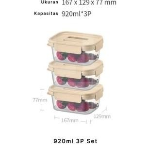 Jual Trend Locknlock Kotak Makan Gift Set Chak Chak 920Ml 3P Set - Ltn330S3Ivy Berkualitas ...