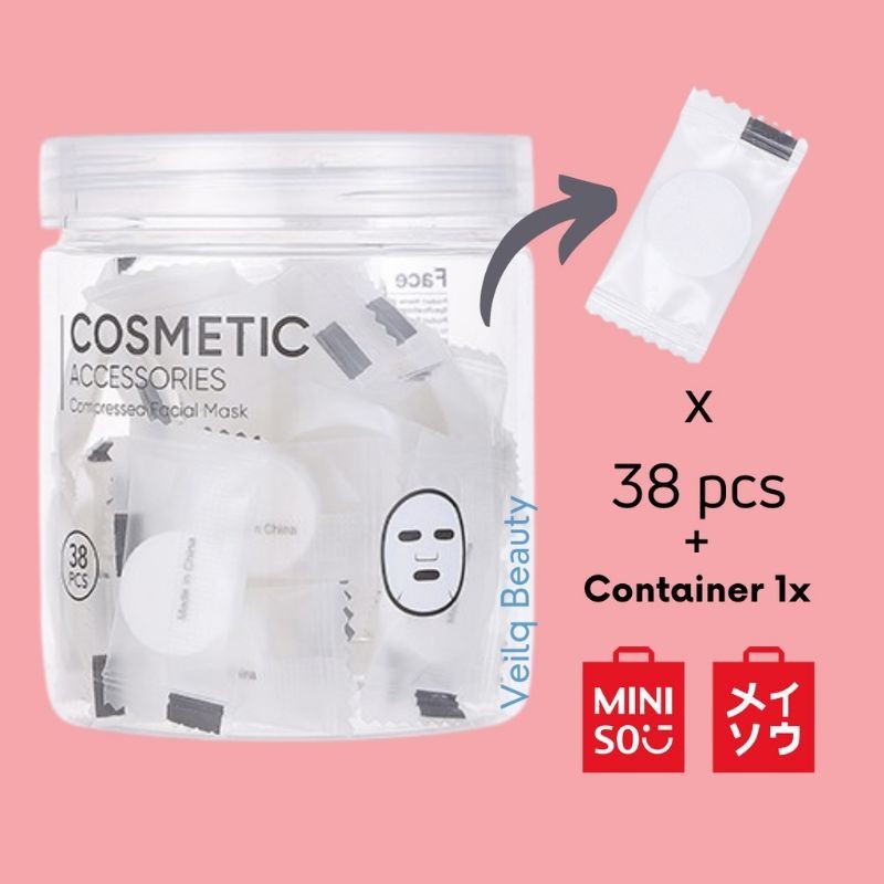 Jual MINISO COMPRASSED MASK/MASKER MINISO/SHEET MASK DIY/ MASKER WAJAH ...