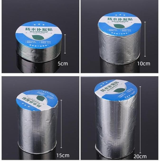 Jual Model baru - Alumunium Foil Atap Lakban Anti Bocor Tape Waterproof 15CM*5M 9DD80 ...