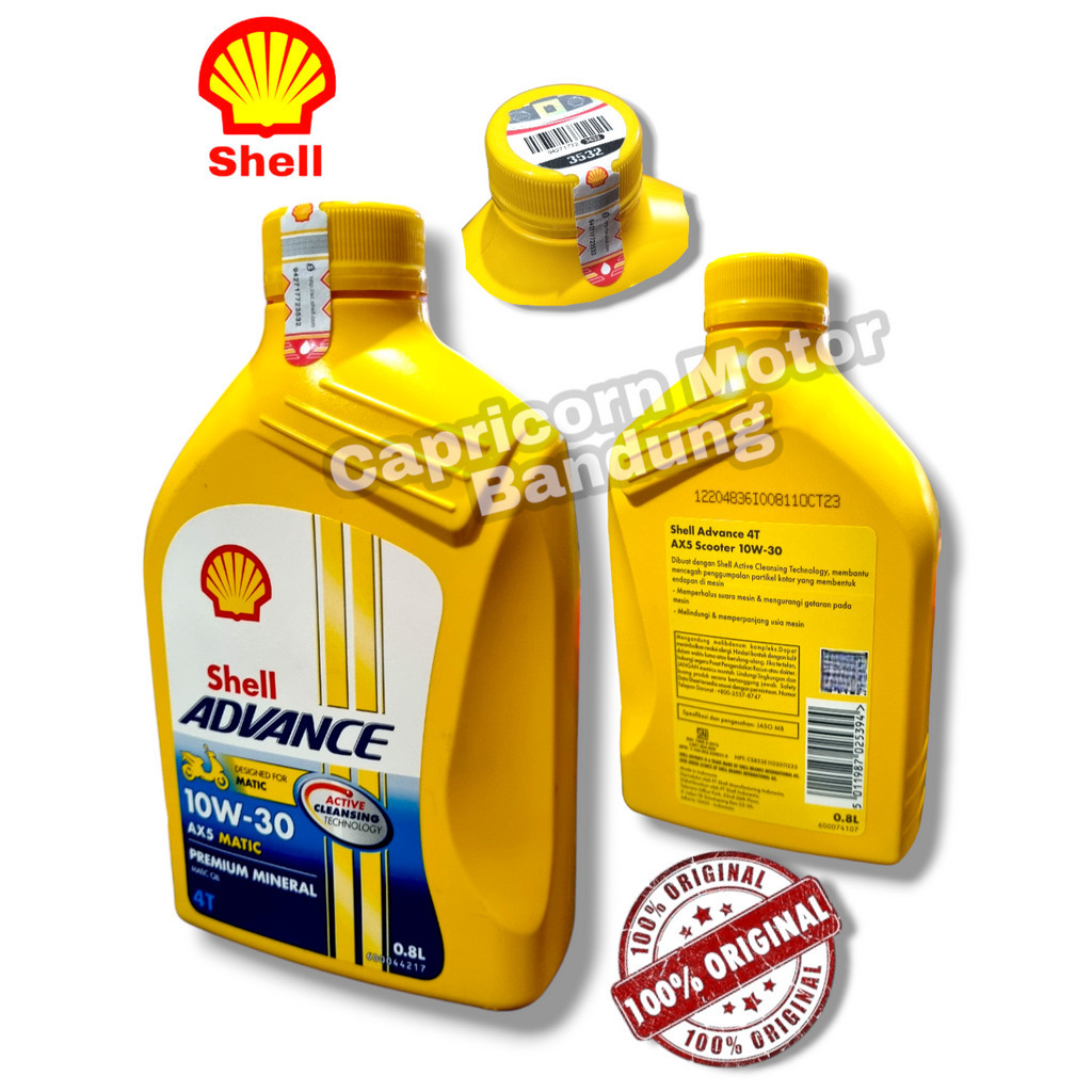 Jual SHELL ADVANCE 4T AX5 SCOOTER SAE 10W 30 JASO MB AX 5 Oli Motor Matic 800ml | Shopee Indonesia