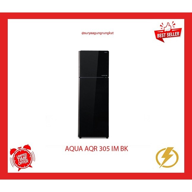 Jual KULKAS DUA PINTU AQUA 230 LITER 150 WATT - AQR 305 IM BK FREE ...
