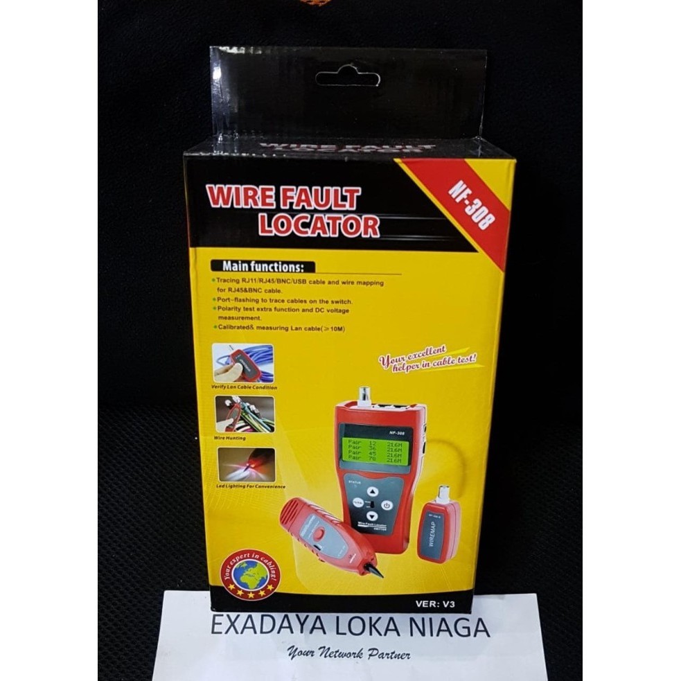 Jual Noyafa Wire Fault Locator Nf-308 , Digital Tester , Wire Tracker ...
