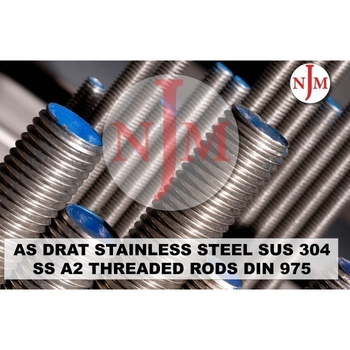 Jual As Drat SUS Stainless Steel 304 M16 x 1 meter / SS A2 Threaded ...