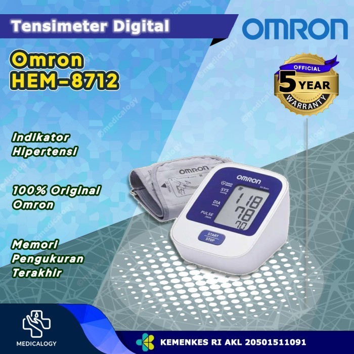 Jual Omron Hem 8712 Tensimeter Digital Alat Ukur Tekanan Darah | Shopee ...