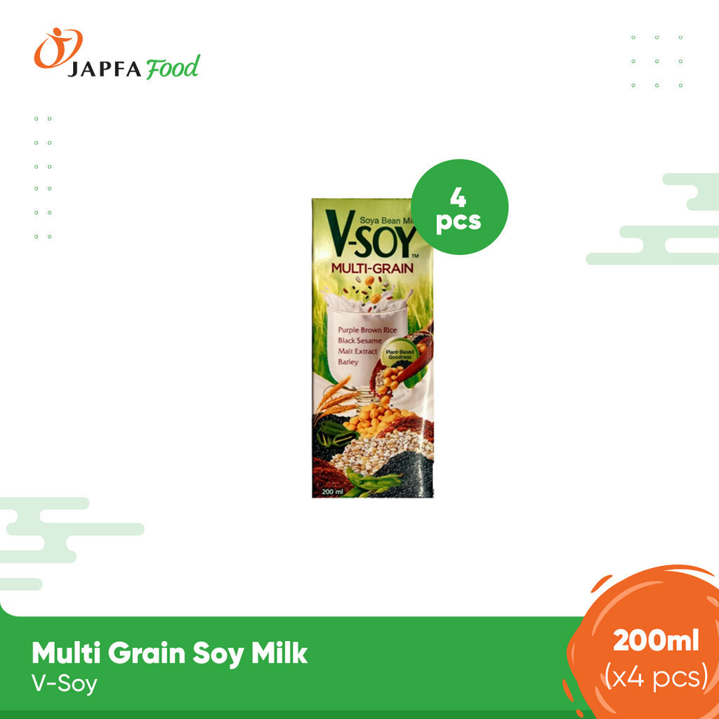 Jual V-soy Multi Grain Soy Milk / Susu Kedelai Multi Grain V-Soy 200 ml ...