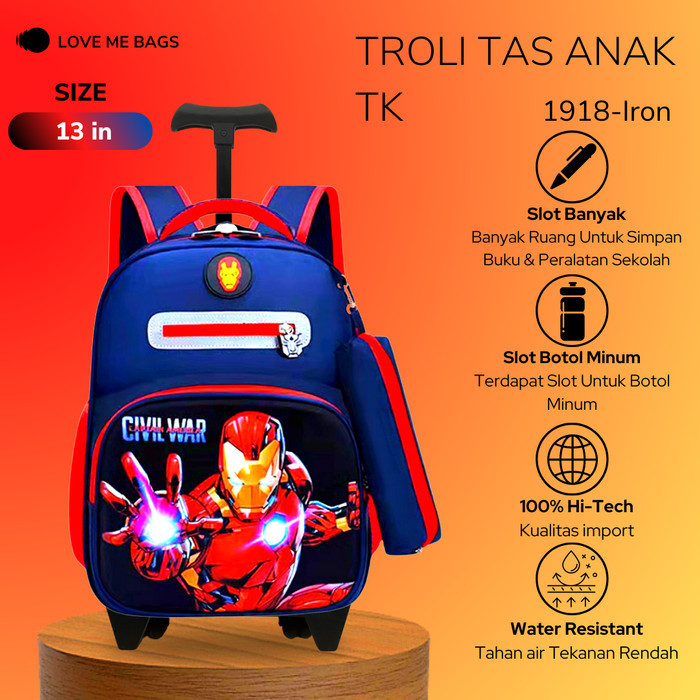 Jual Tas Koper Anak Sekolah Laki Laki Tk Lmb Kter Hero Bahan Nilon ...