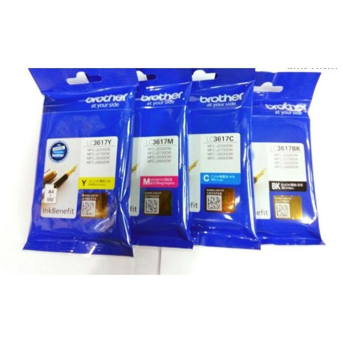 Jual CARTRIDGE LC3617 BK/C/M/Y MFC-J3530DW TINTA BROTHER ORI | Shopee ...