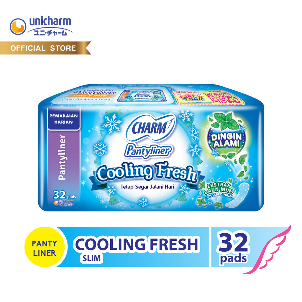 Jual Charm Cooling Fresh Pantyliner 32 Pads | Shopee Indonesia