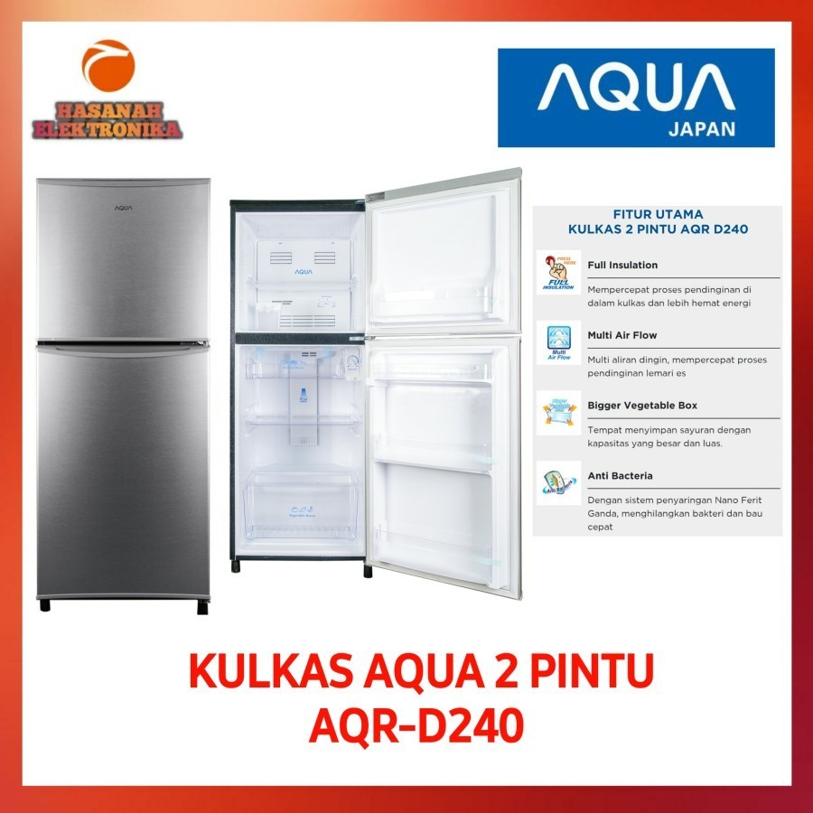 Jual AQUA KULKAS 2 PINTU AQR-D240 | Shopee Indonesia