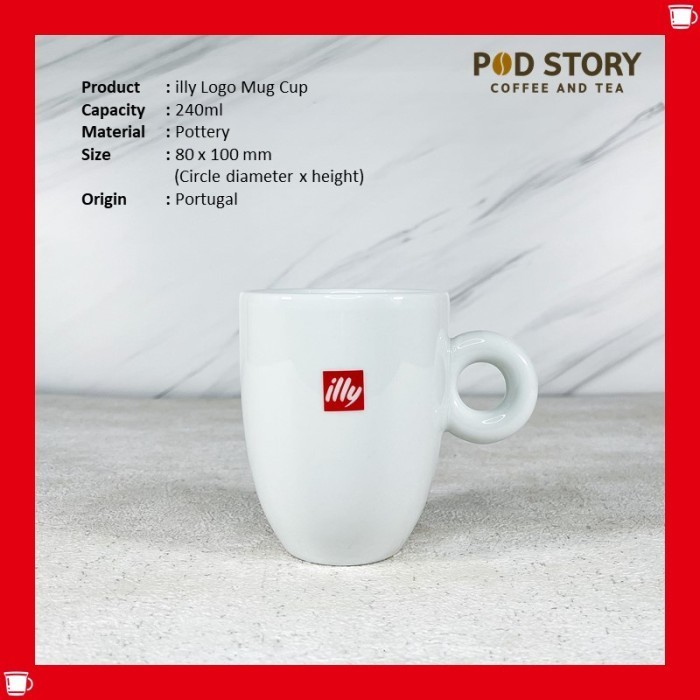 Jual Samm - Illy Logo Coffee Cup / Gelas Kopi Mug Glass Original - (240Ml) | Shopee Indonesia