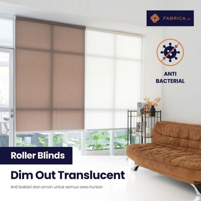 Jual Fabrica READY STOCK ANTI BAKTERIAL - Roller Blinds Dim Out (80% ...