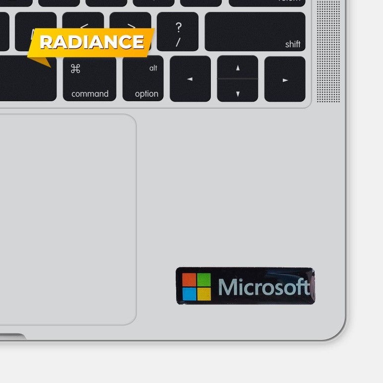 Jual IEC STICKER MICROSOFT WINDOWS HITAM CUTTING TIMBUL 3D EMBLEM VINYL ...