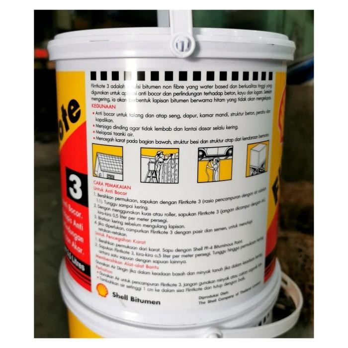 Jual FLINKOTE SHELL 3.5LTR CAIRAN BITUMEN NON-FIBER | Shopee Indonesia