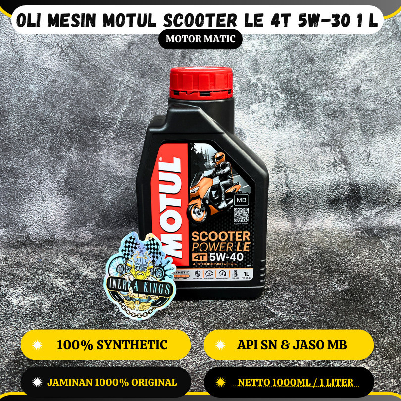 Jual Oli Motor Motul SCOOTER POWER LE 4T Matic 5W-40 1 Liter & 800 ML ...