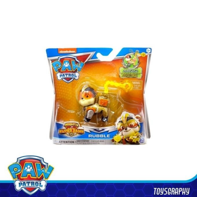 Jual Paw Patrol Mighty Pups Super Paws Rubble Action Figure Nickelodeon ...