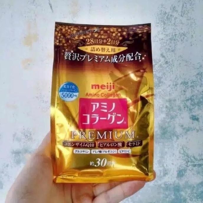 Jual Meiji Amino Collagen Premium Refill 214 gram BS | Shopee Indonesia
