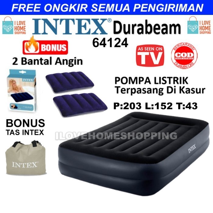 Jual Intex Kasur Angin - Kasur Intex Durabeam Rest Raised Airbed ...