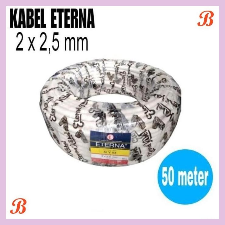 Jual KABEL ETERNA NYM 2X2.5 50M KABEL LISTRIK ETERNA 1 ROLL 50 METER | Shopee Indonesia