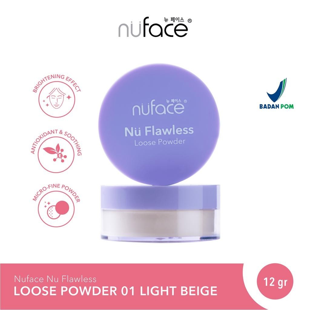 Jual Nuface Loose Powder Light Beige /Medium Beige /Warm Beige Paket ...