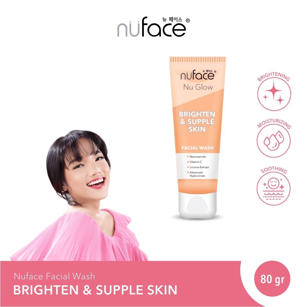 Jual Nuface Nu Glow Brighten & Supple Skin Facial Wash Cream 80gr ...