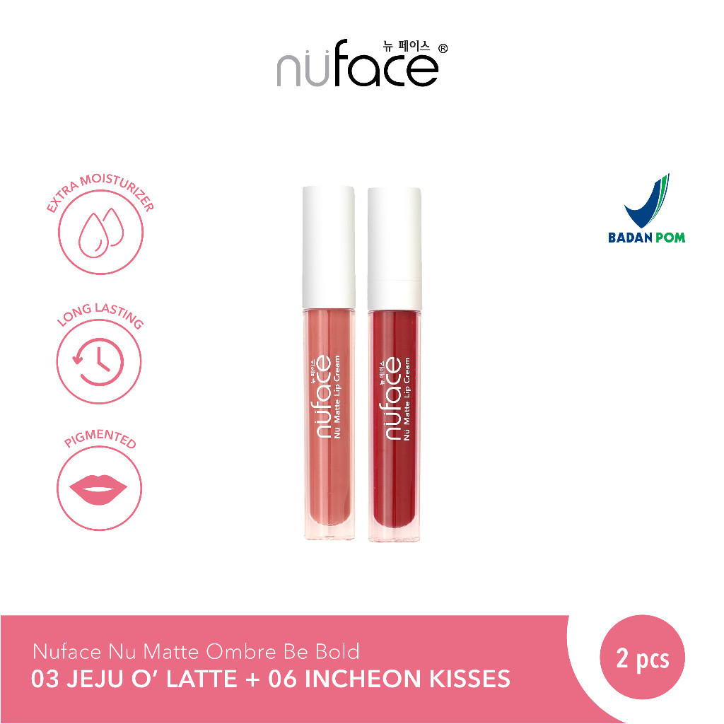 Jual Nuface Nu Matte Lip Cream Ombre 6 Varian - Nuface Moisture Lip ...