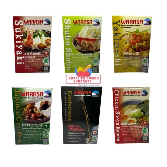 Jual ] Warasa Bumbu Masak Jepang Shabu Sukiyaki Yakimeshi Konbu Shoyu ...