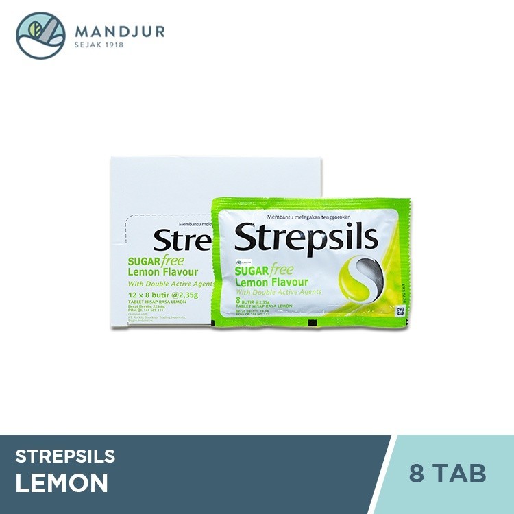 Jual Strepsils Sugar Free Lemon Flavor Sachet - Permen Pelega ...