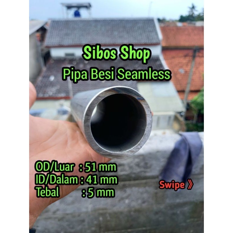 Jual Pipa Besi Seamless Od 51mm / Id 41mm Tebal 5mm panjang 20cm ...
