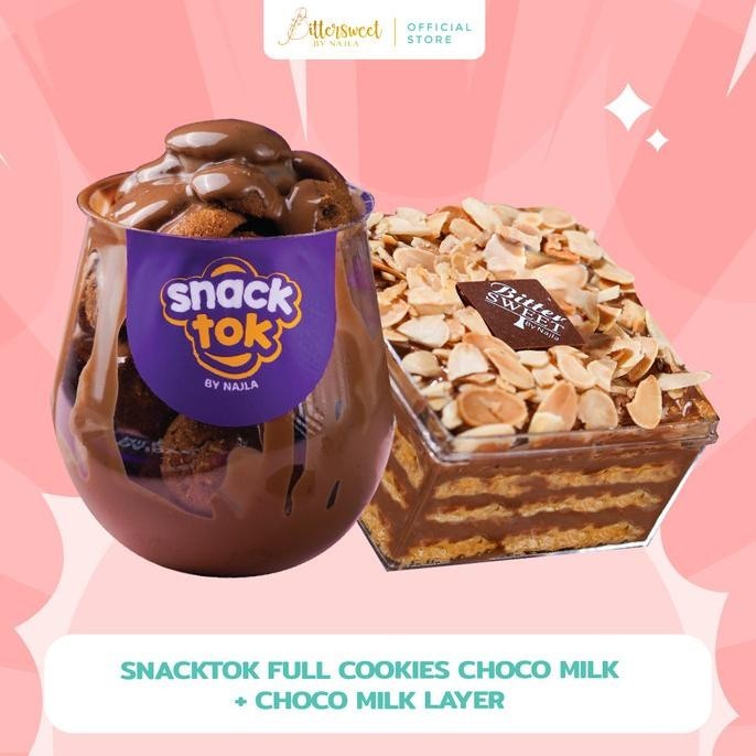 Jual Bittersweet By Najla - Snacktok Full Cookies & Layer (Choco Milk ...