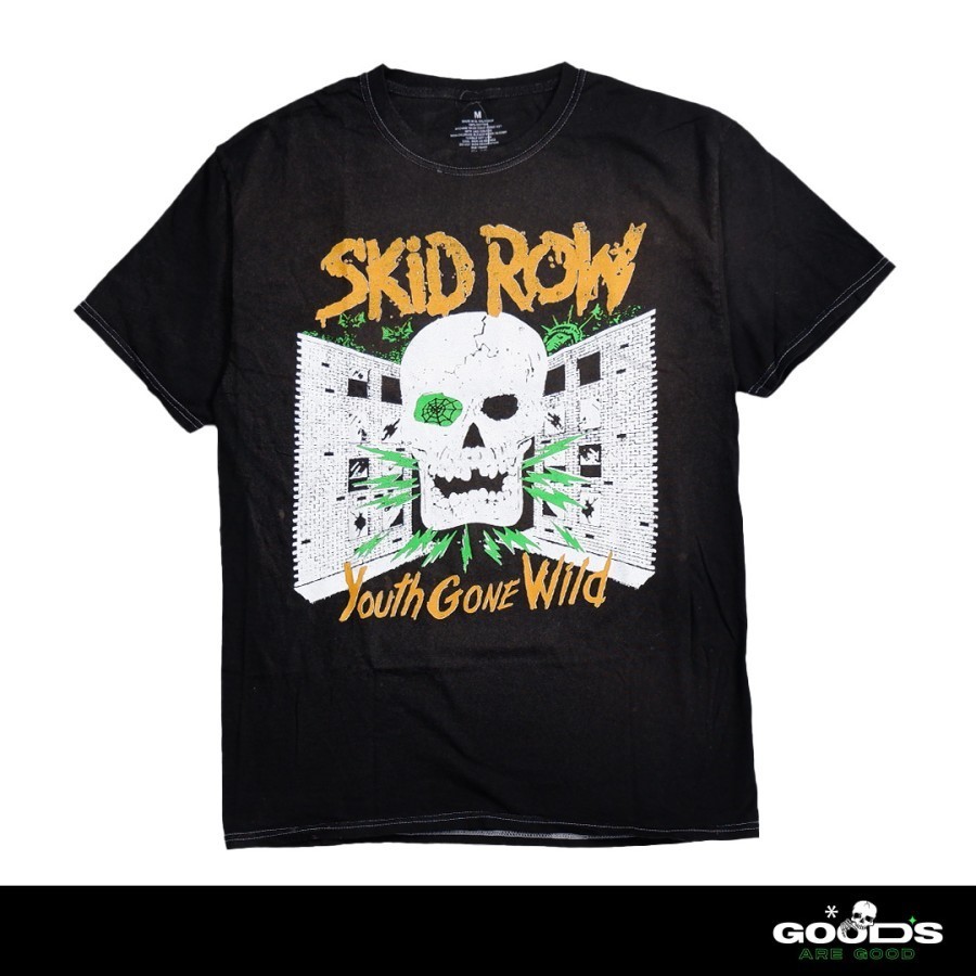Jual OFFICIAL SKID ROW - YOUTH GONE WILD SKULL WASH ACID - M | Shopee Indonesia
