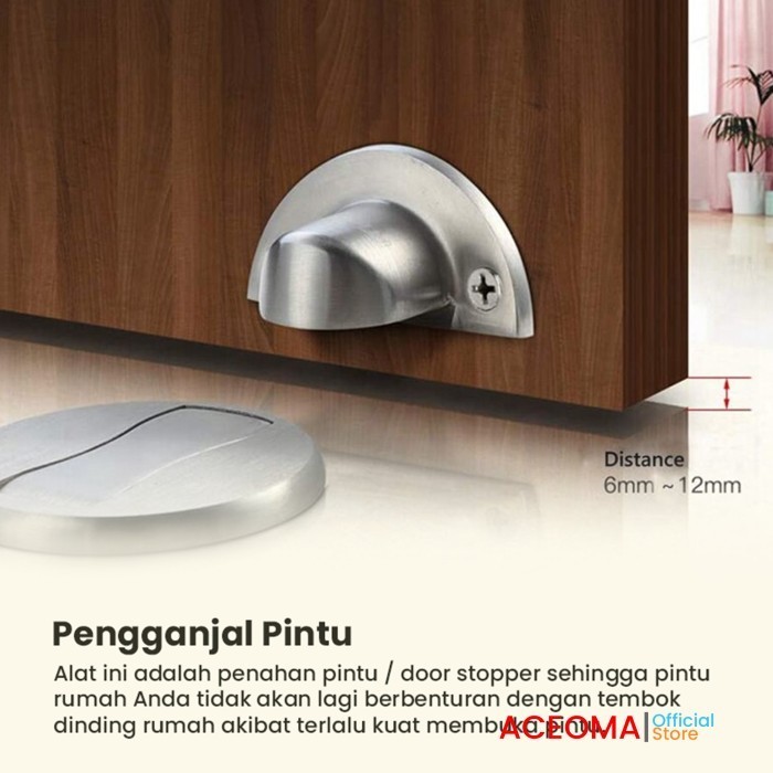 Jual Door Stopper Magnet Penahan Pintu Magnet Bulat Lantai Lemari Rumah ...