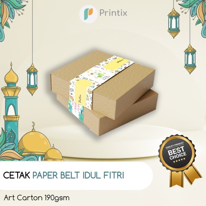 Jual Paper Belt Lebaran / Sleeve Box / Label Segel Box Parsel Idul ...