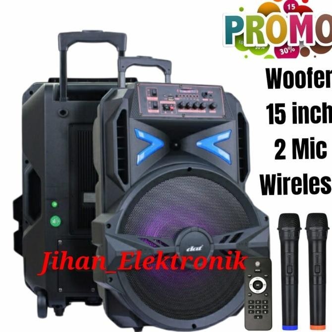 Jual Speaker Aktif 15 Inch Dat Dt 1516 Bluetooth Radio Free 2 Mic