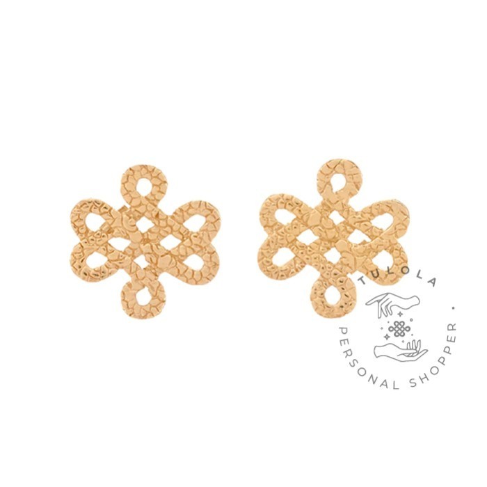 Jual Tulola Jewelry - Infinity Knot Studs Gold Dip - Anting Perak ...
