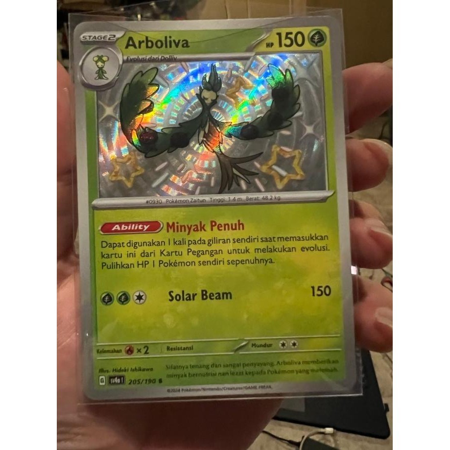 Jual Arboliva Baby Shiny 205/190 SV4a Pokemon Indonesia Harta Berkilau | Shopee Indonesia