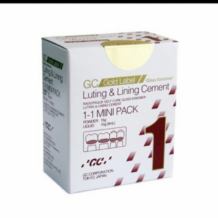 Jual FUJI 1 MINI PACK GC GOLD LABEL LUTING CEMENT DENTAL MATERIAL FUJI ...