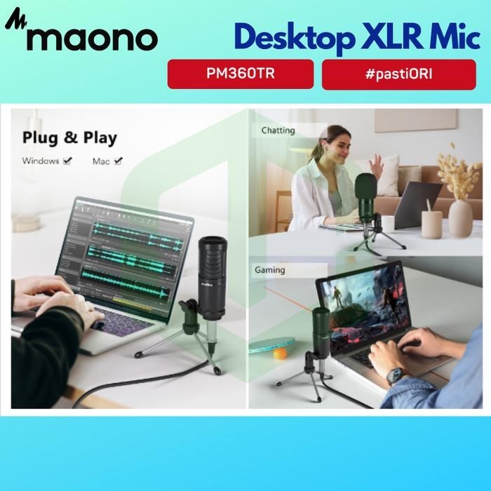 Jual MAONO XLR MIC CONDENSER STUDIO AU-PM360TR RECORDING MICROPHONE | Shopee Indonesia