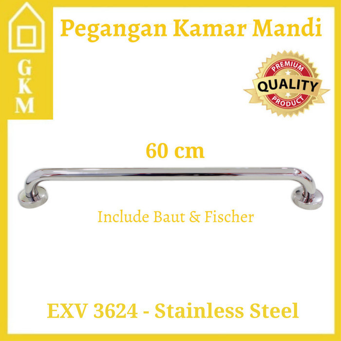 Jual Handle Bar Toilet 60cm Stainless Steel / Pegangan Kamar Mandi WC ...