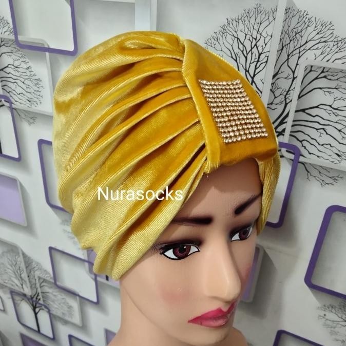 Jual Turban Pesta Instan Payet Swarovski Elegan Dan Mewah | Shopee ...