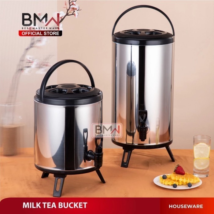 Jual Dispenser Termos Air 10L Stainless/ Water Tank Milk Tea Boba Kopi ...