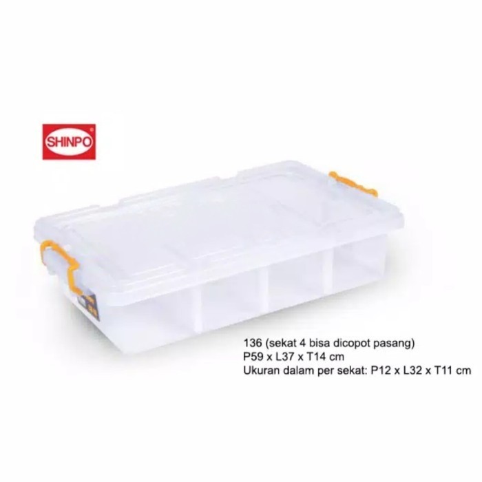 Jual HARGA DISC - shinpo container box 4 sekat SIP 136 CB 19 Patriot ...