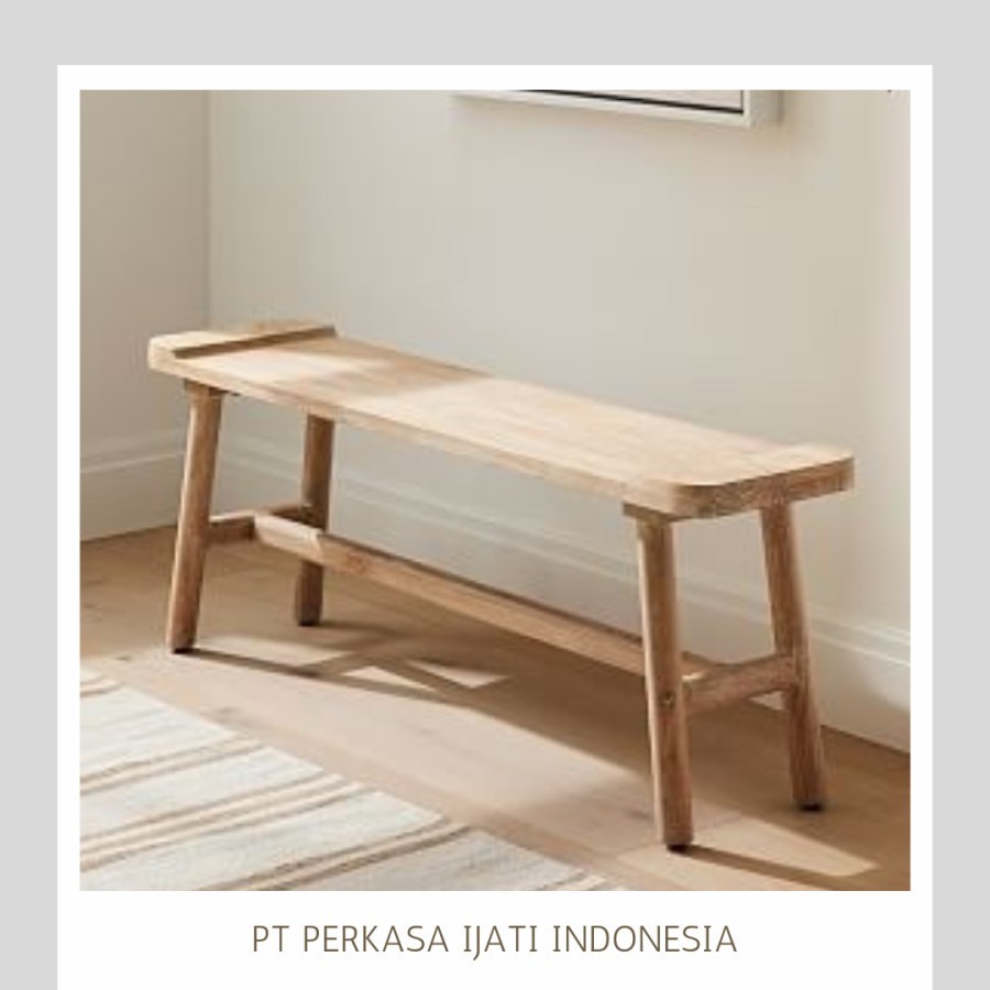 Jual Bangku Bench Minimalis Japandi Kayu Jati Jepara Panjang 140 cm ...
