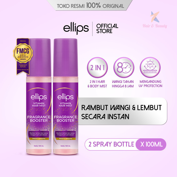 Jual Ellips Vitamin Hair Mist Fresh & Smooth 100ml Twin Pack | Shopee ...
