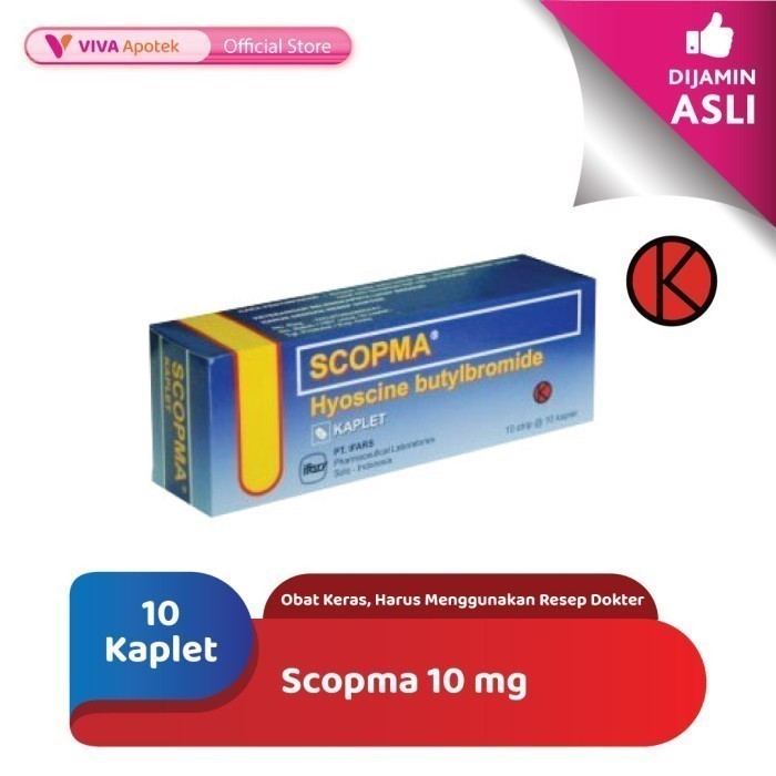 Jual Scopma 10 mg / Hyoscine-N-butylbromide (10 Kaplet) | Shopee Indonesia