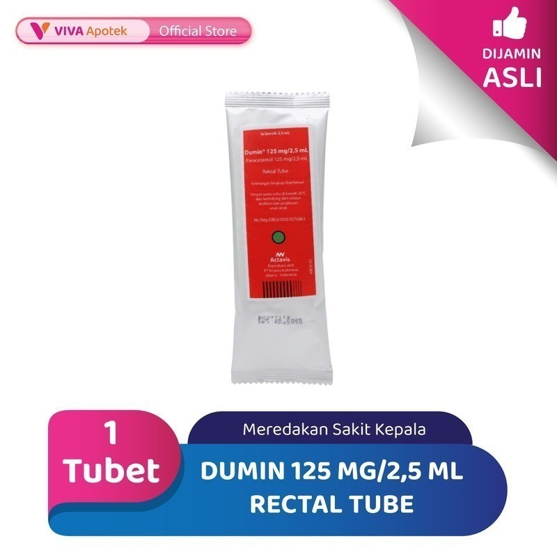 Jual Dumin 125 mg/2,5 ml Rectal Tube Menurunkan Demam (1 Tube) | Shopee ...