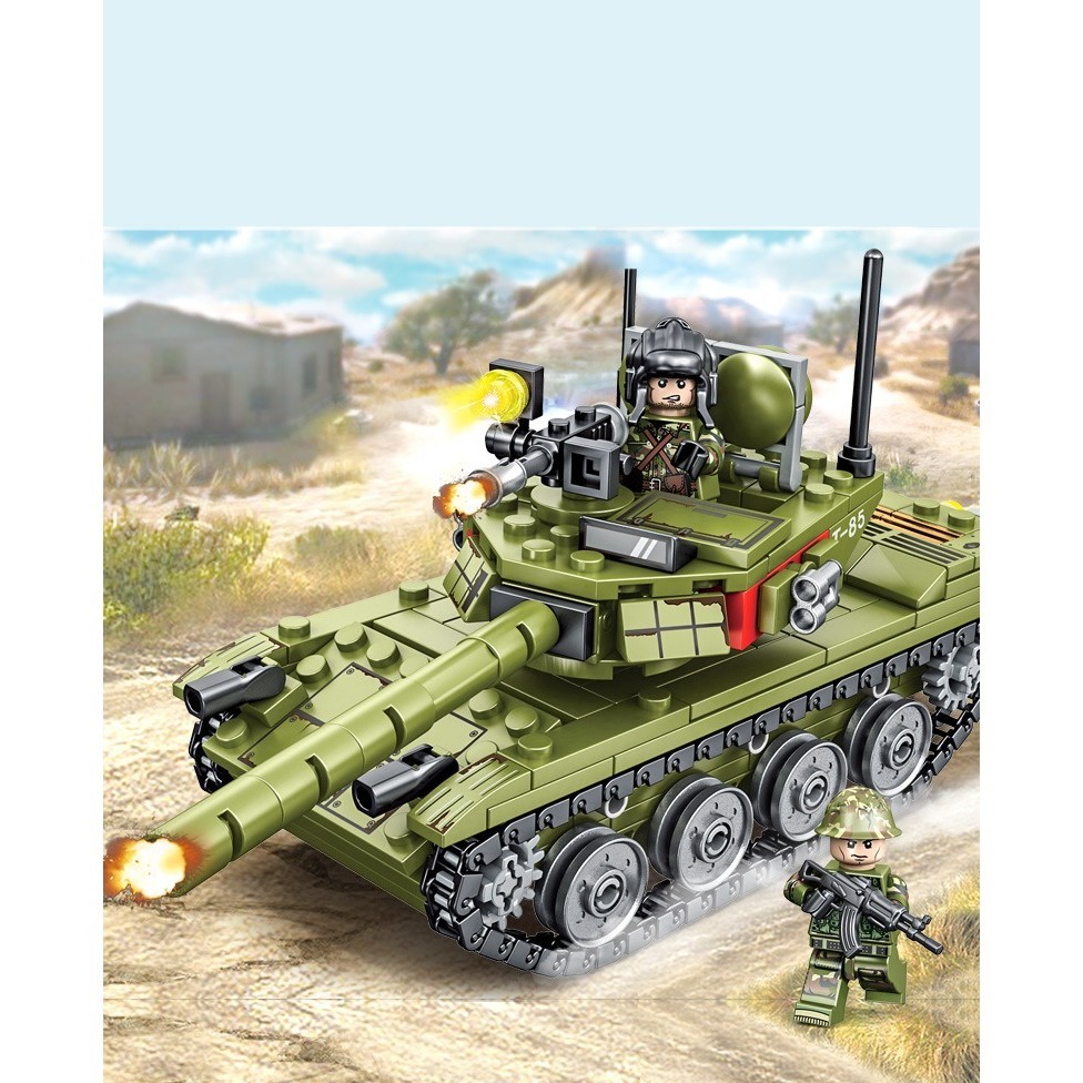 Jual Tangki Blok Bangunan Senbao, Kereta Perang Militer Cocok dengan ...