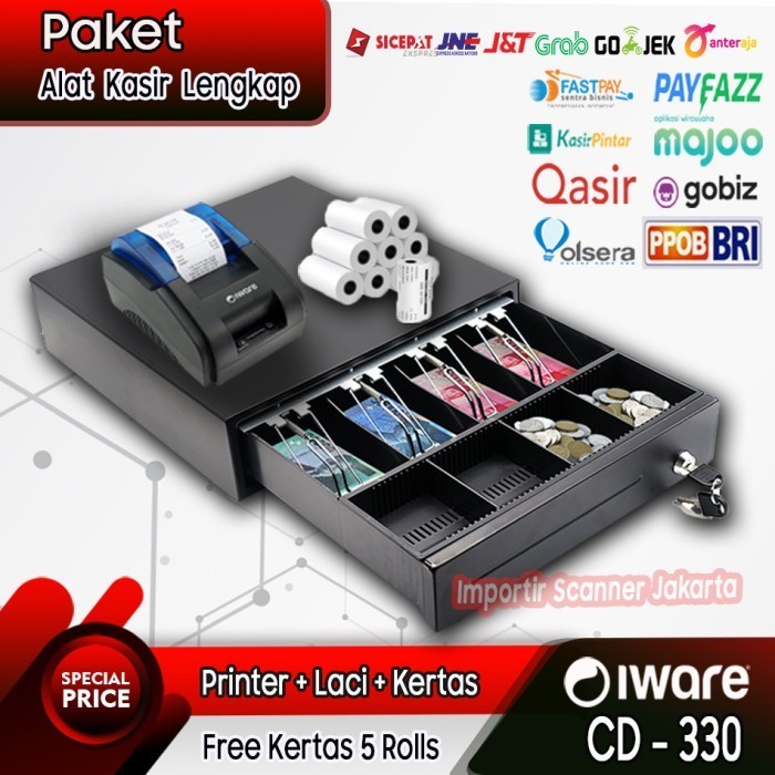 Jual Paket Alat Kasir Android Bluetooth (Cash Drawer+Printer+Kertas ...