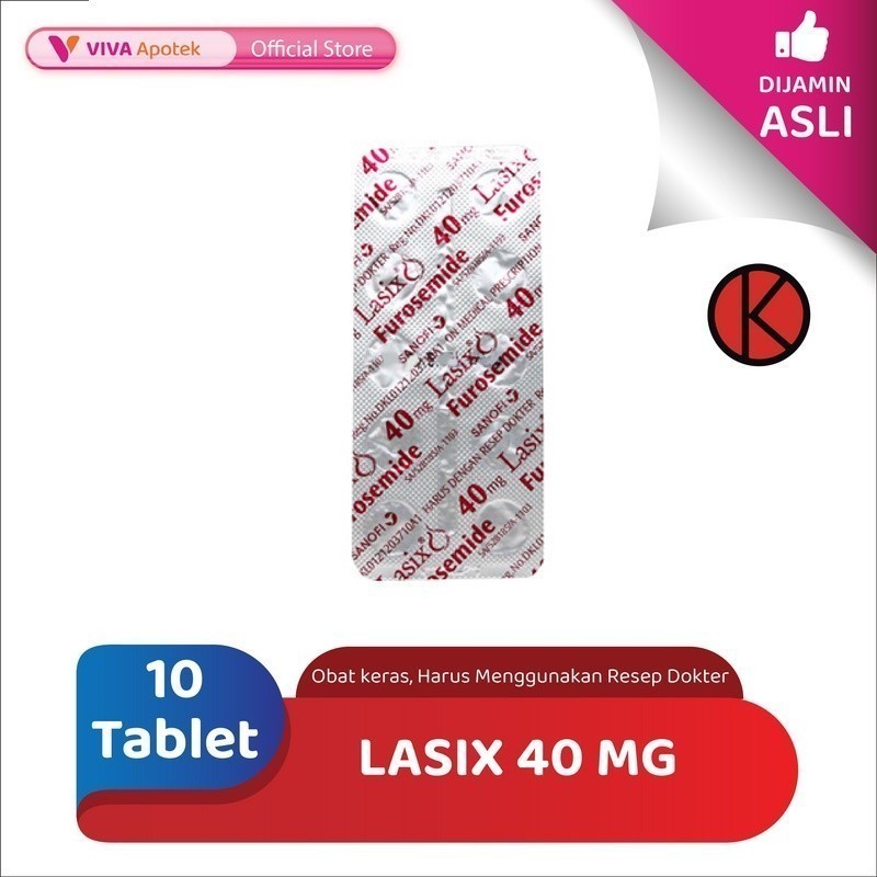 Jual Lasix 40 mg / Furosemid / Edema / Tekanan Darah Tinggi (10 Tablet ...
