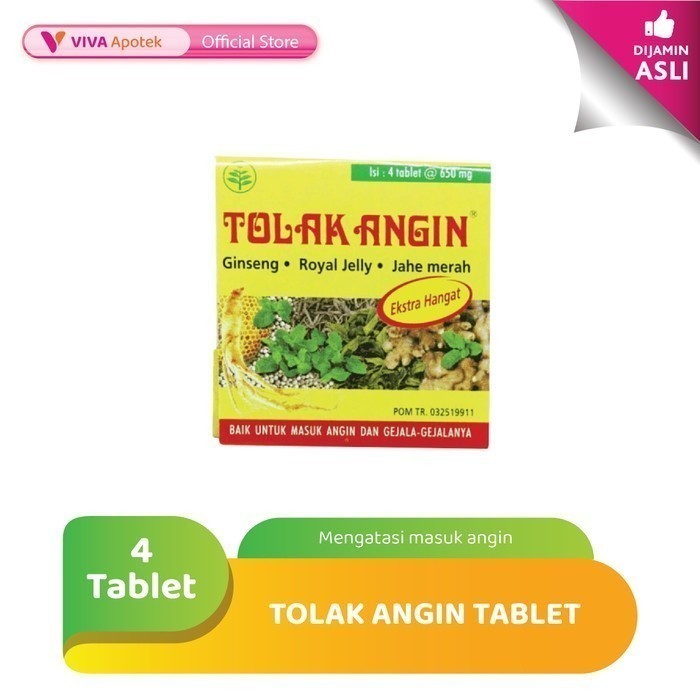 Jual Tolak Angin Membantu Meredakan Masuk Angin (4 Tablet) | Shopee ...