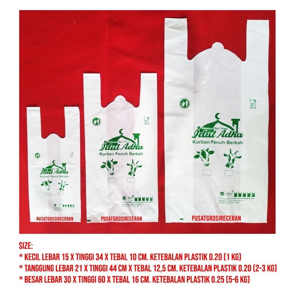 Jual Termurah Kantung Plastik Kurban Jumbo 6Kg Daging Food Grade Halal ...